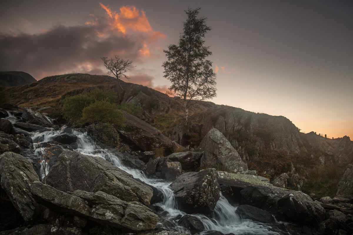 LDS0157 - Idwal Waterfall Sunset – Smart Imaging & Framing